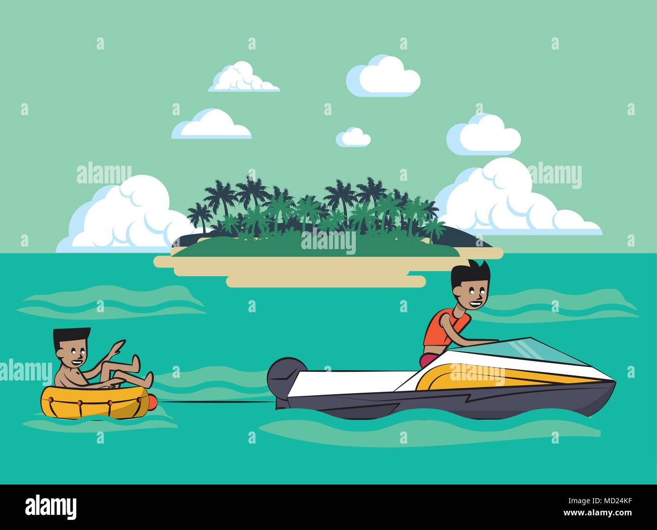 Float to island Stock Vector Images - Alamy