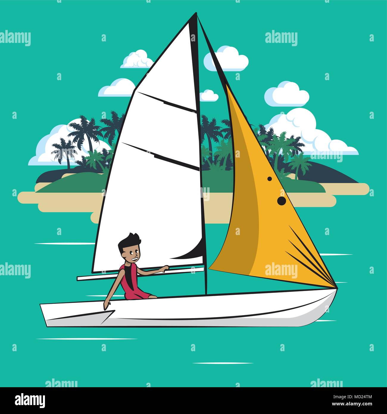 Sailing water sport Stock Vector Image & Art - Alamy