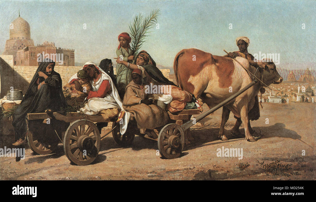 Clement Felix - Egyptian Cart (During the Feast of the Bairam in Cairo ...