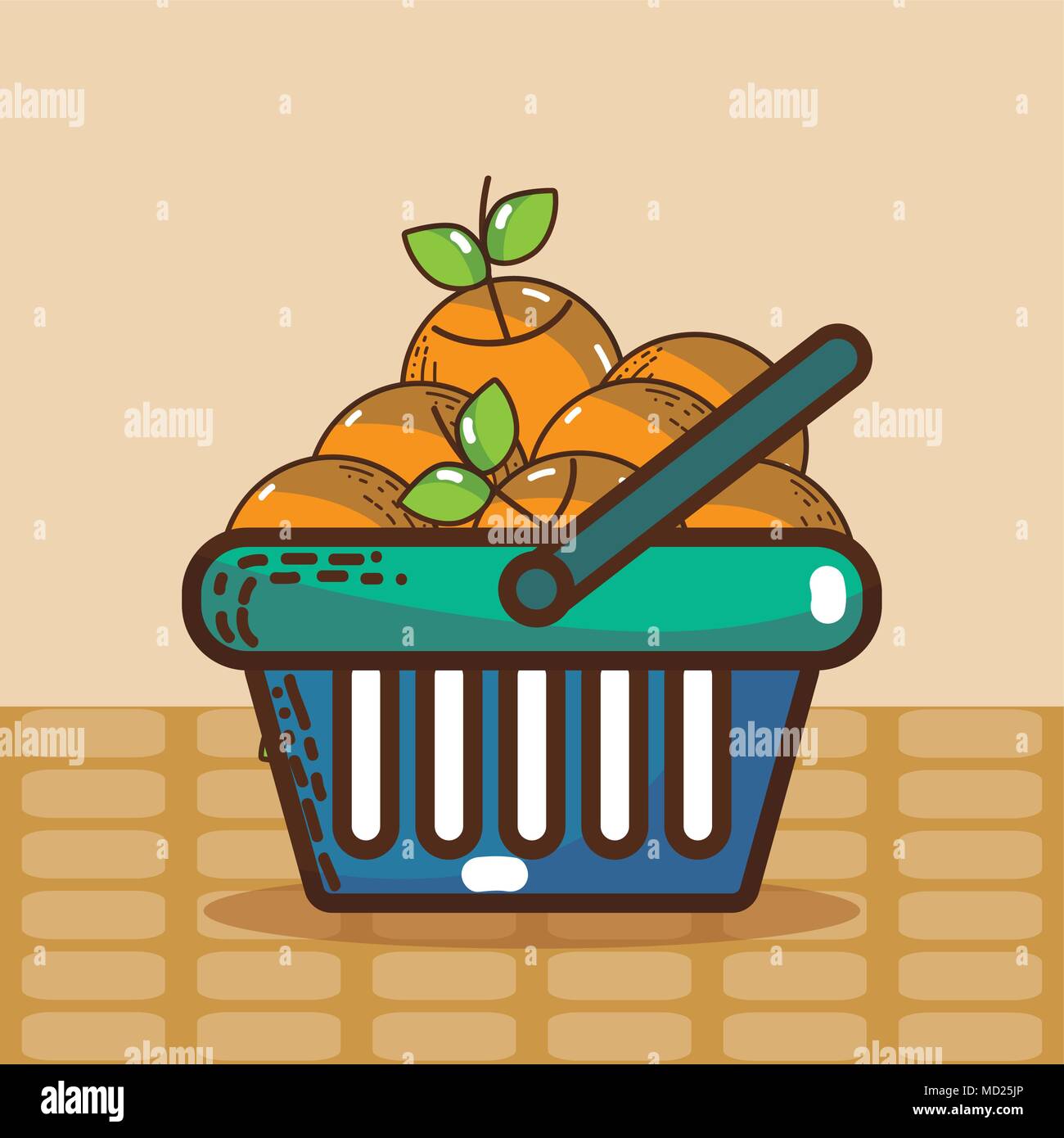 Cart of oranges Stock Vector Images - Alamy
