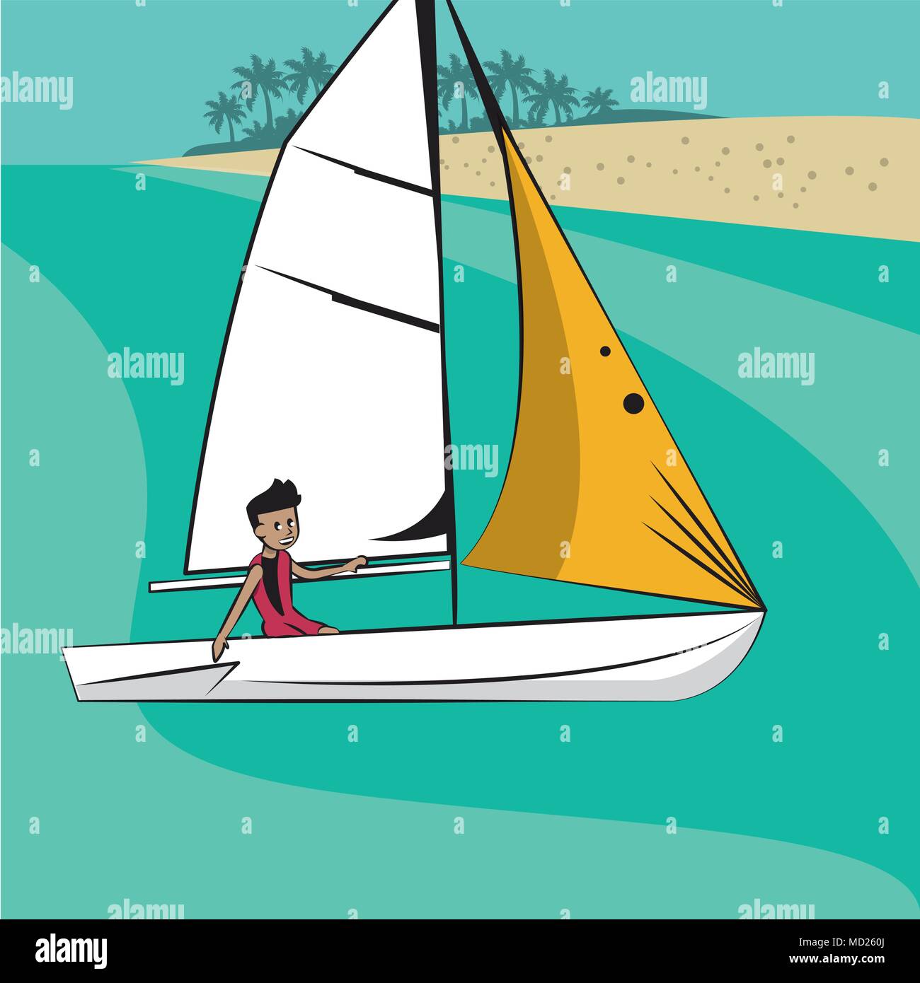 Sailing water sport Stock Vector Image & Art - Alamy