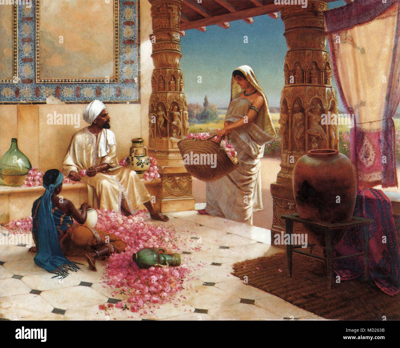 Ernst Rudolf - Gathering Roses Stock Photo - Alamy