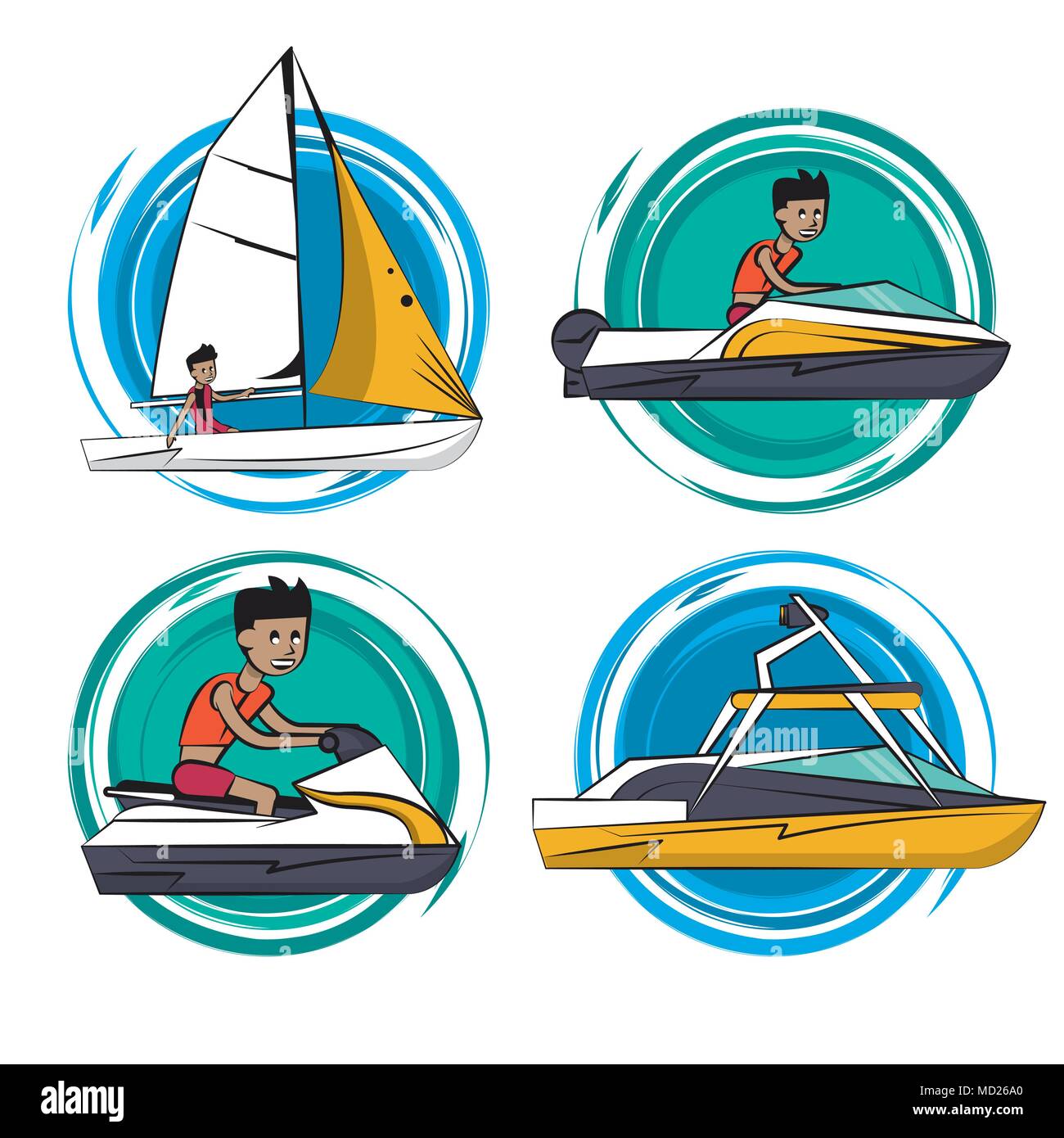Water sports collection Stock Vector Image & Art - Alamy