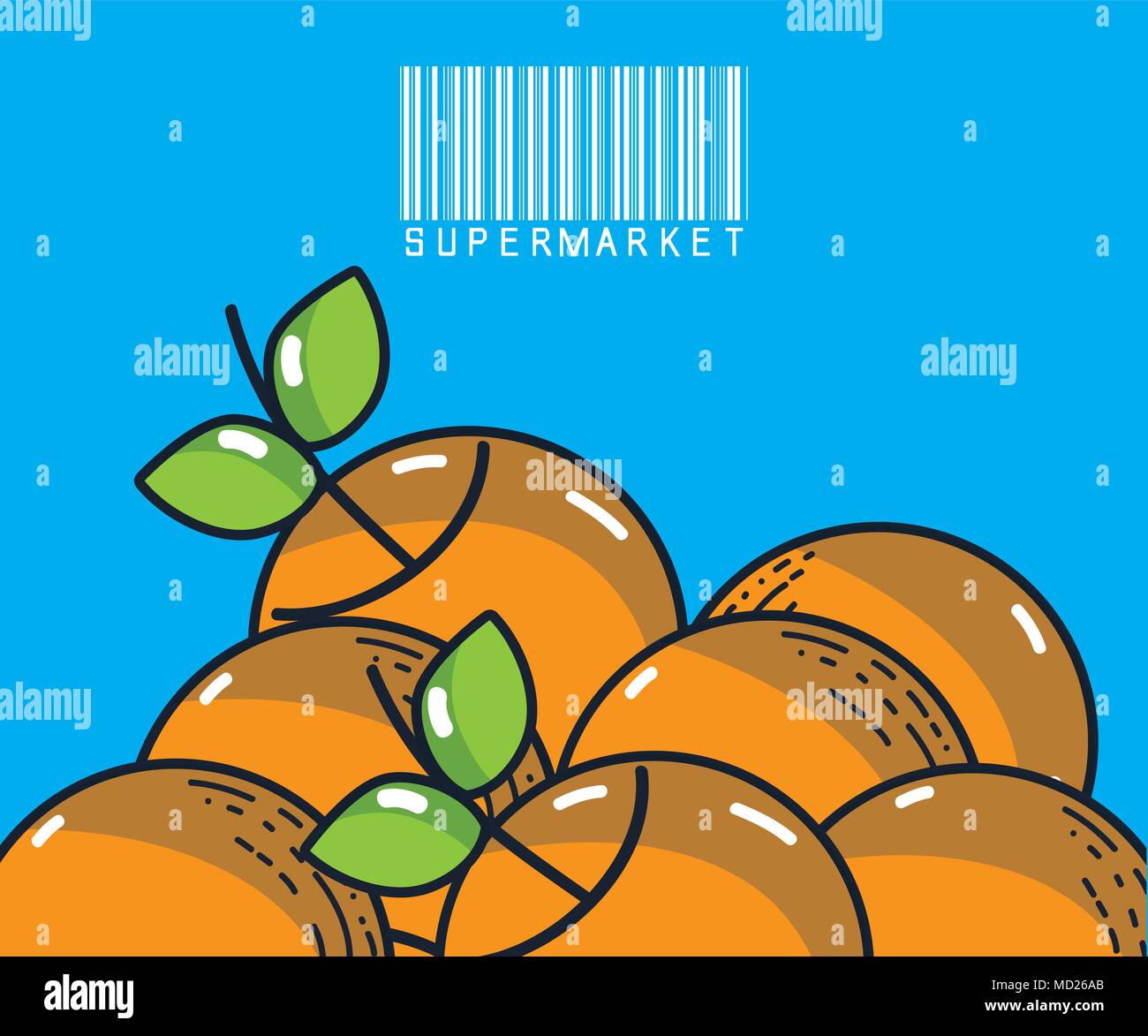 Cart of oranges Stock Vector Images - Alamy