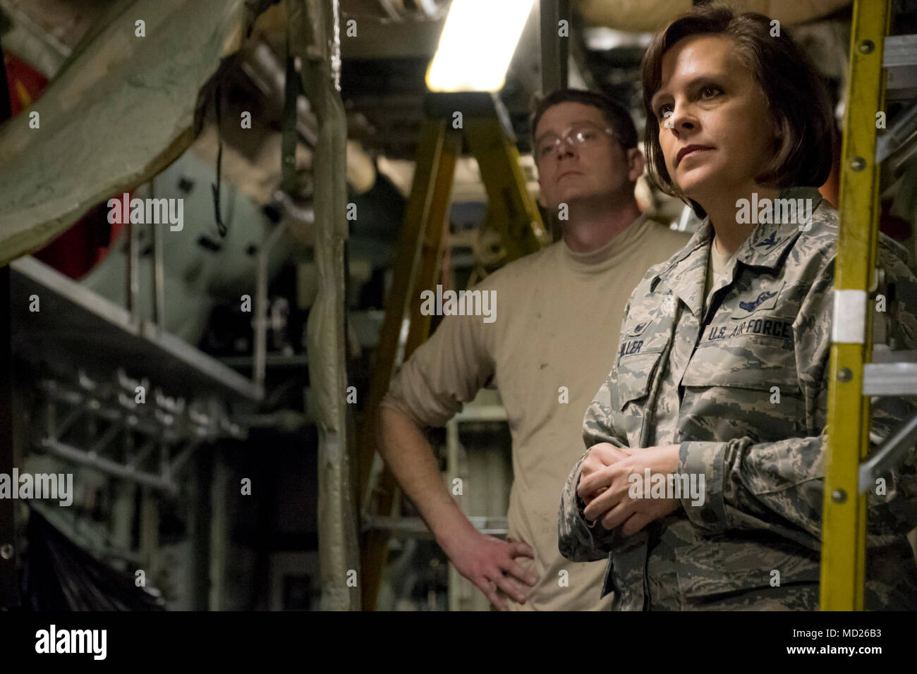 Airmen guide 179th Airlift Wing Commander, Col. Allison C. Miller ...
