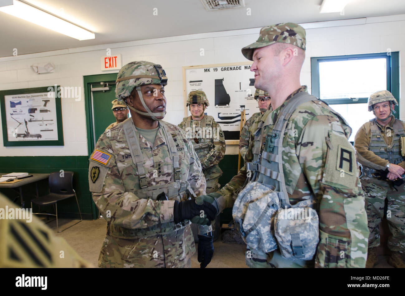 Lt. Gen. Stephen Twitty, commanding general, First Army, observes ...