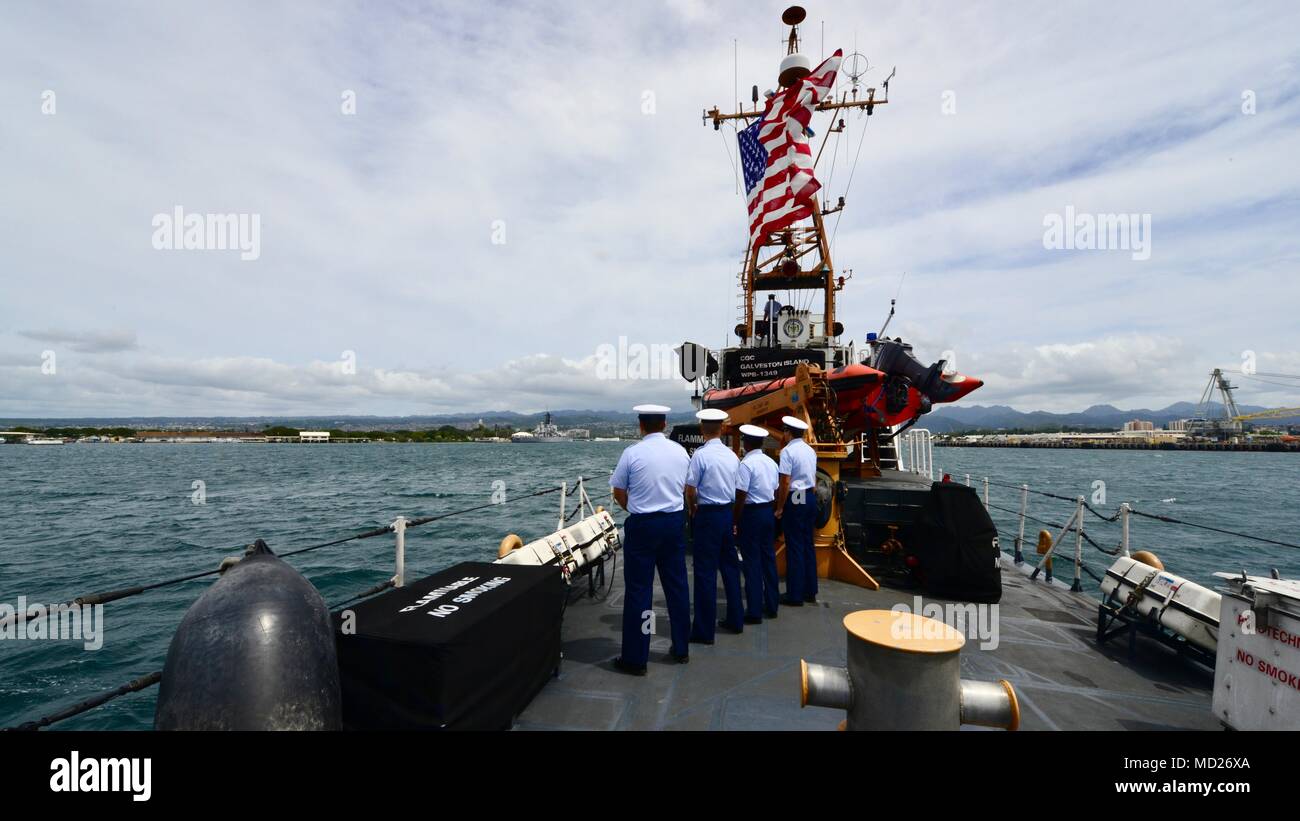 Part of the crew of the Coast Guard Cutter Galveston Island (WPB 1349 ...