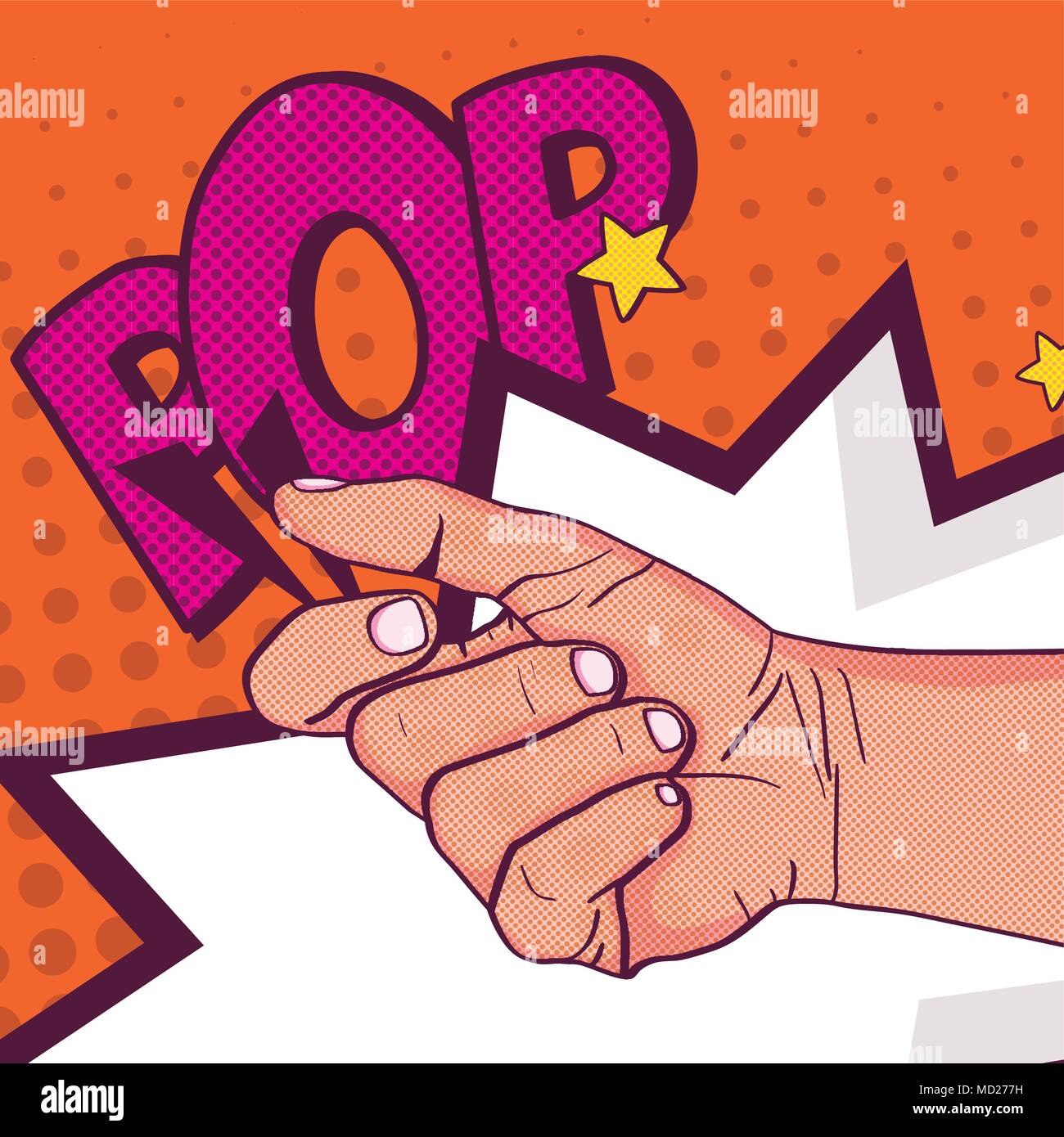 Hand clenched pop art Stock Vector Image & Art - Alamy