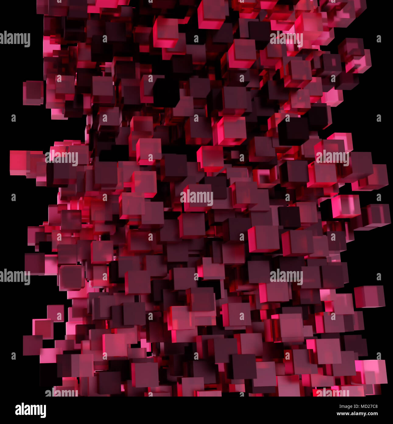 3d background glass cubes of different height. 3d rendering Stock Photo ...