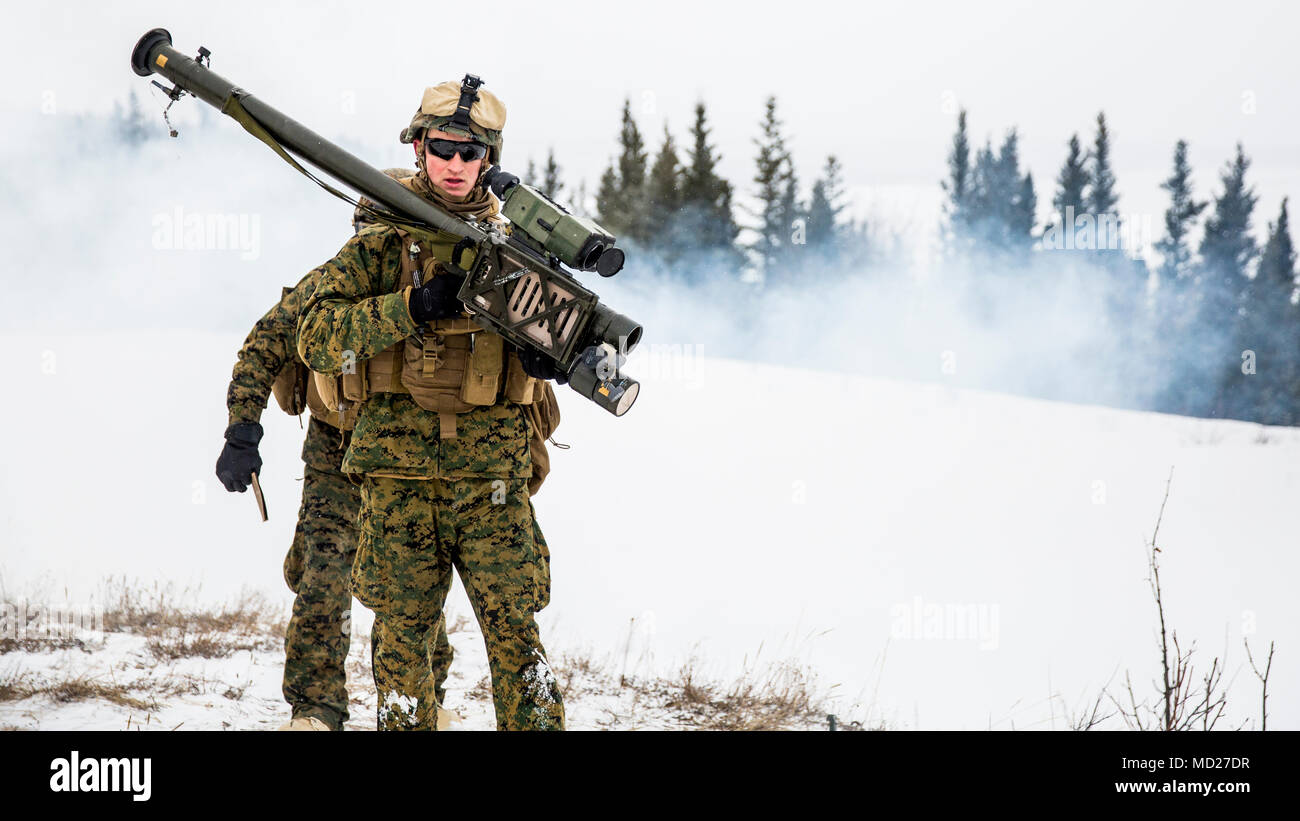 U.S. Marine Corps Cpl. Connor D. Reinsch, a low altitude air defense ...