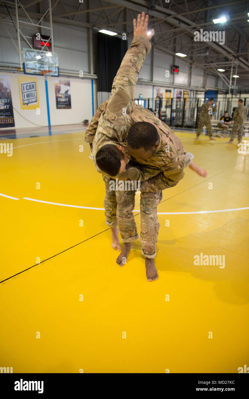 U.S. Army Sgt. James Thorne, with U.S. Army Network Enterprise Center ...
