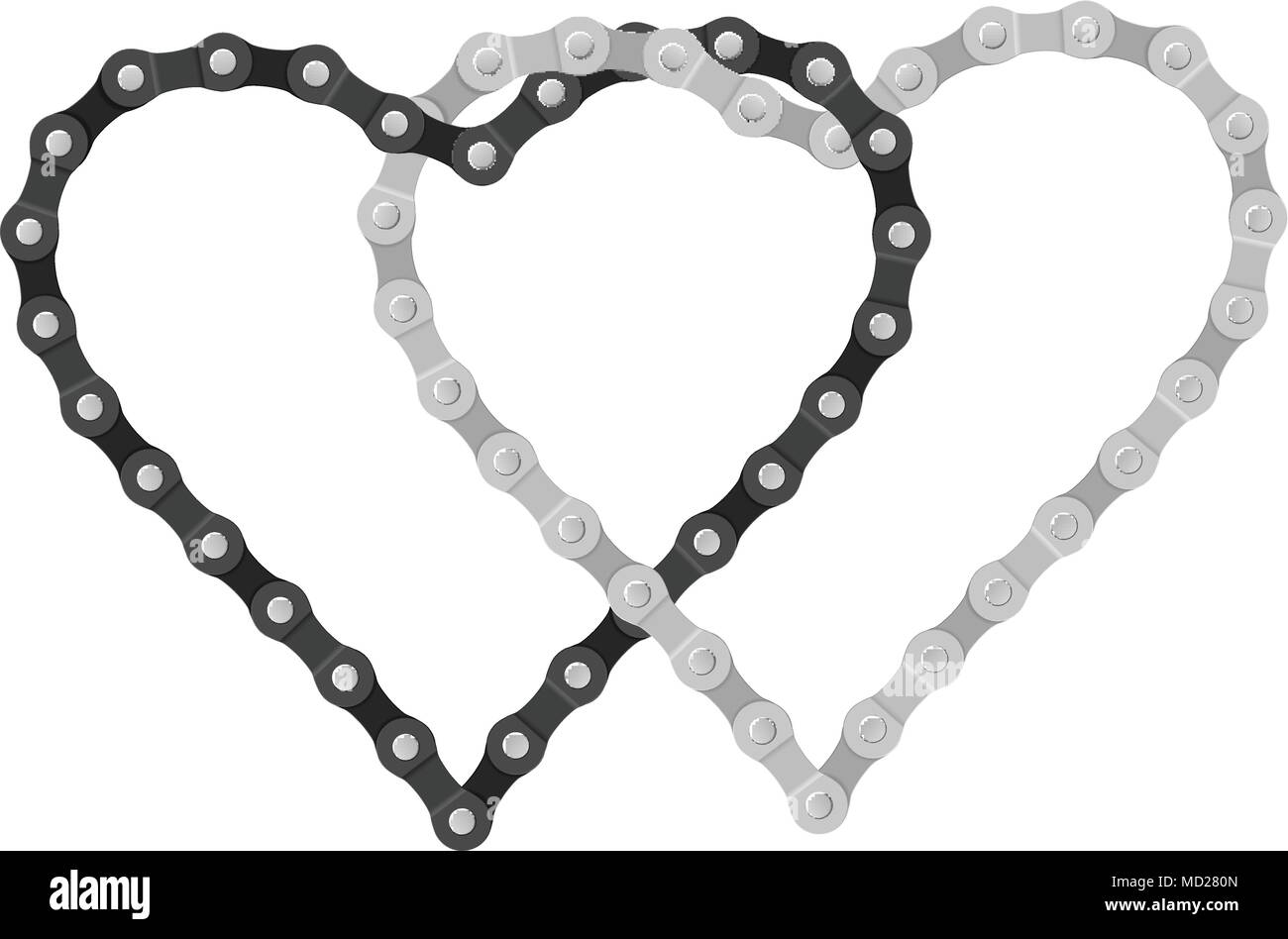 Bike chain heart on a white background Stock Vector Image & Art - Alamy