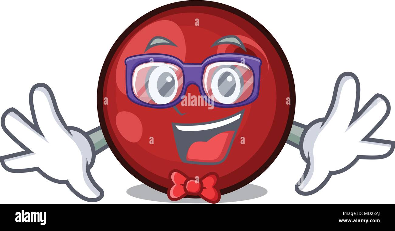 Geek cranberry character cartoon style vector illustration Stock Vector ...
