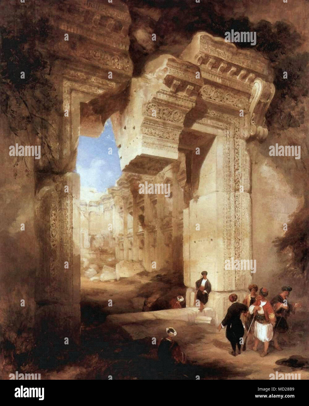 Roberts David - the Gateway of the Great Temple at Baalbec Stock Photo ...
