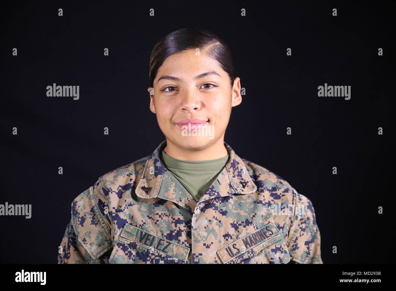LCpl. Genesis Velez was a platoon commander for her high school's ROTC ...