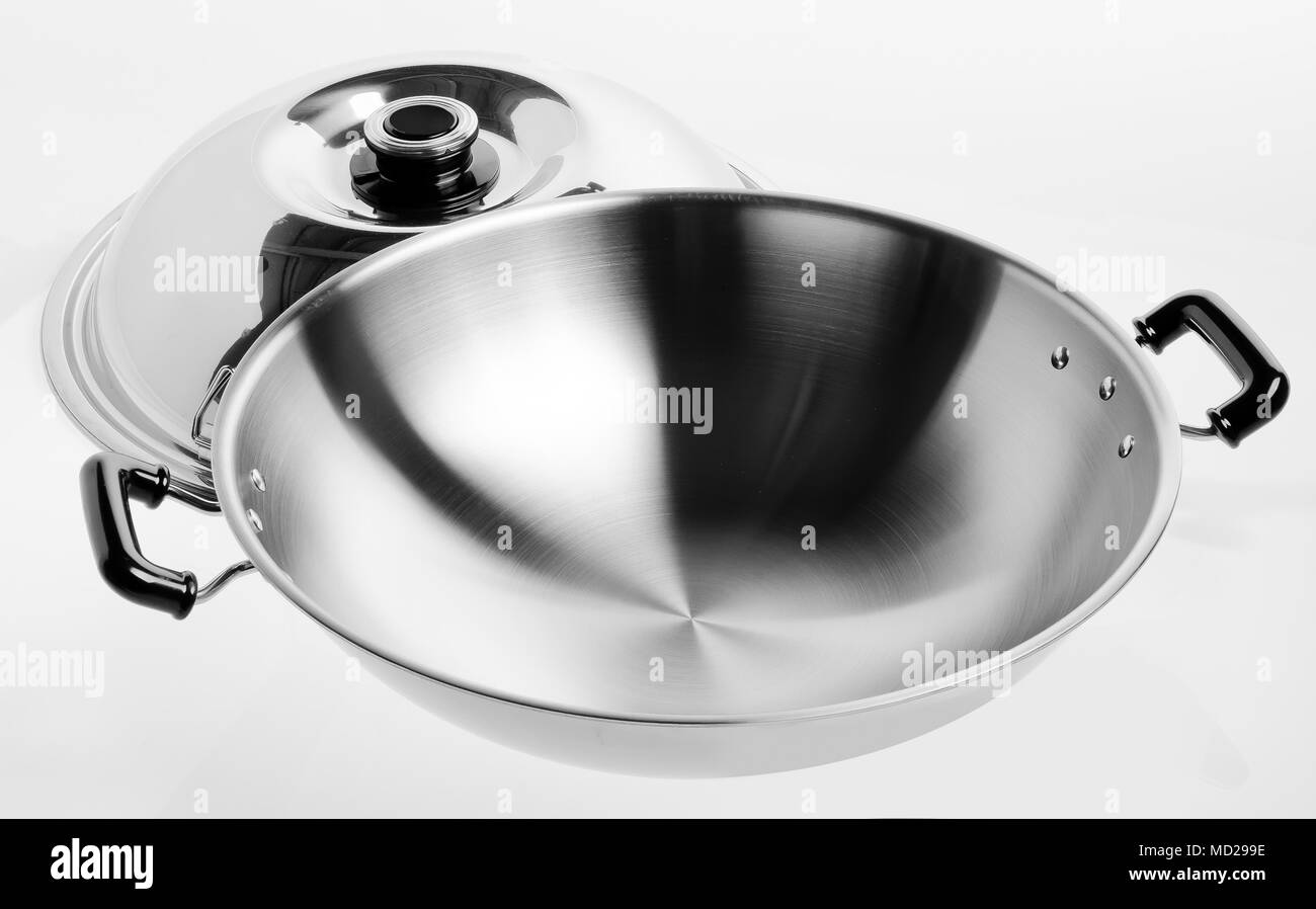 Wok, asia cooking wok on the background Stock Photo - Alamy