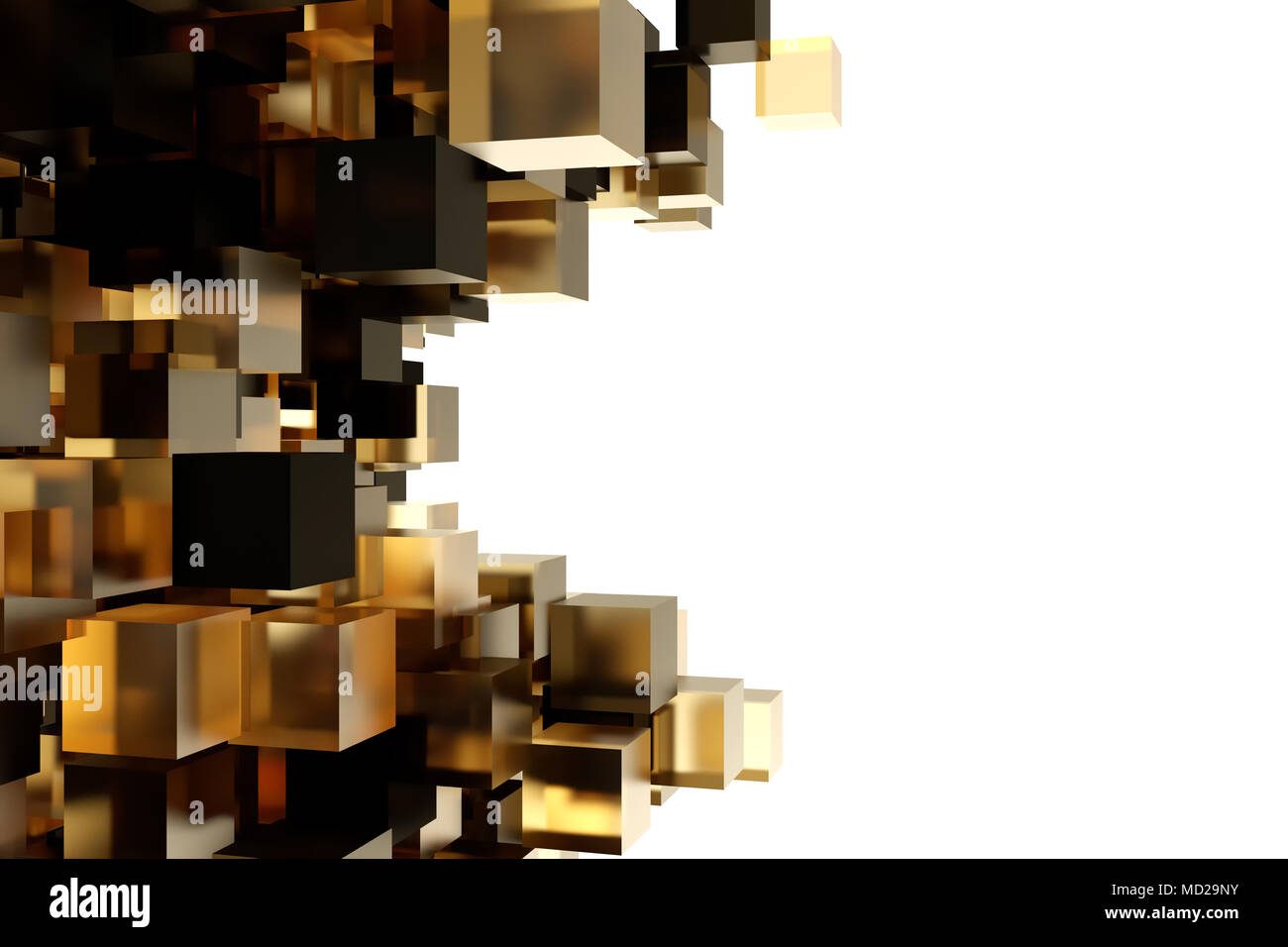 3d background glass cubes of different height. 3d rendering Stock Photo ...