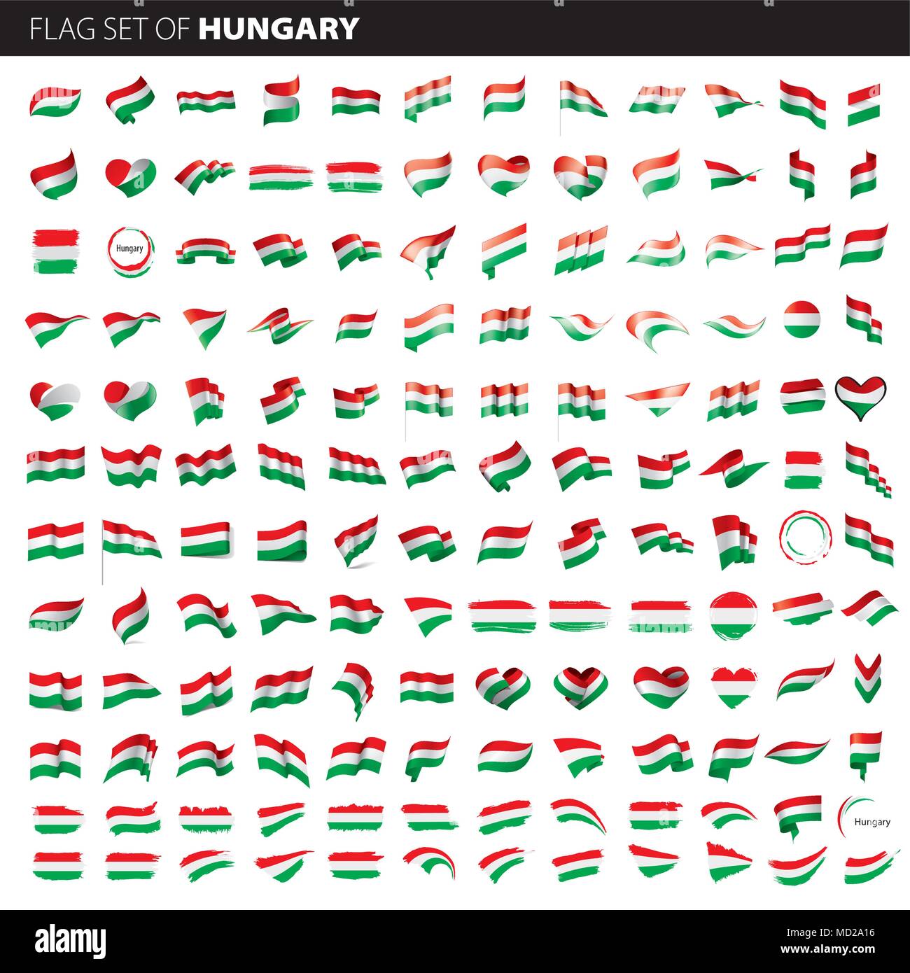 Hungary flag, vector illustration Stock Vector Image & Art - Alamy