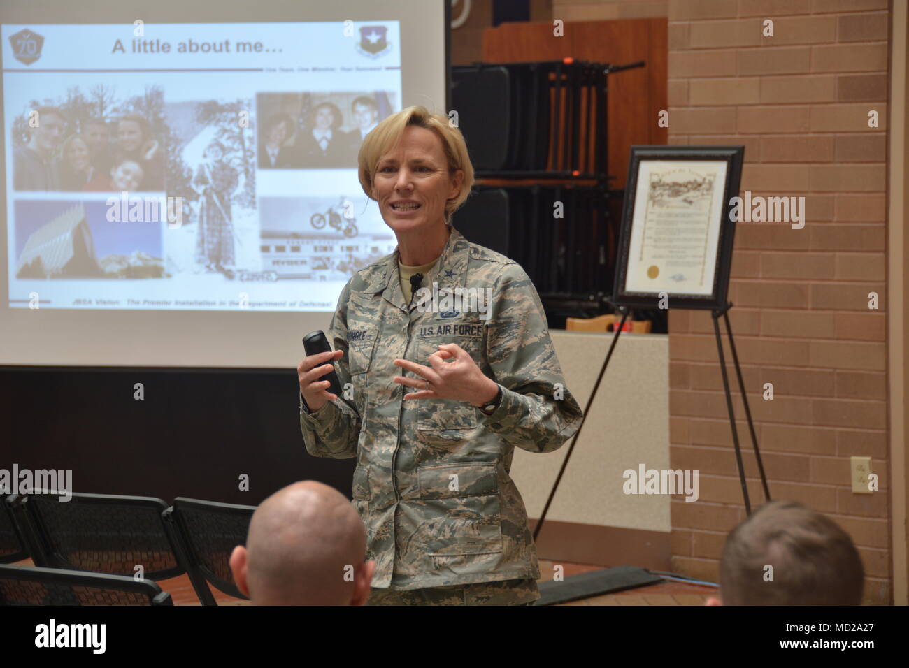 Air Force Brig. Gen. Heather Pringle, commanding general, 502nd Air ...