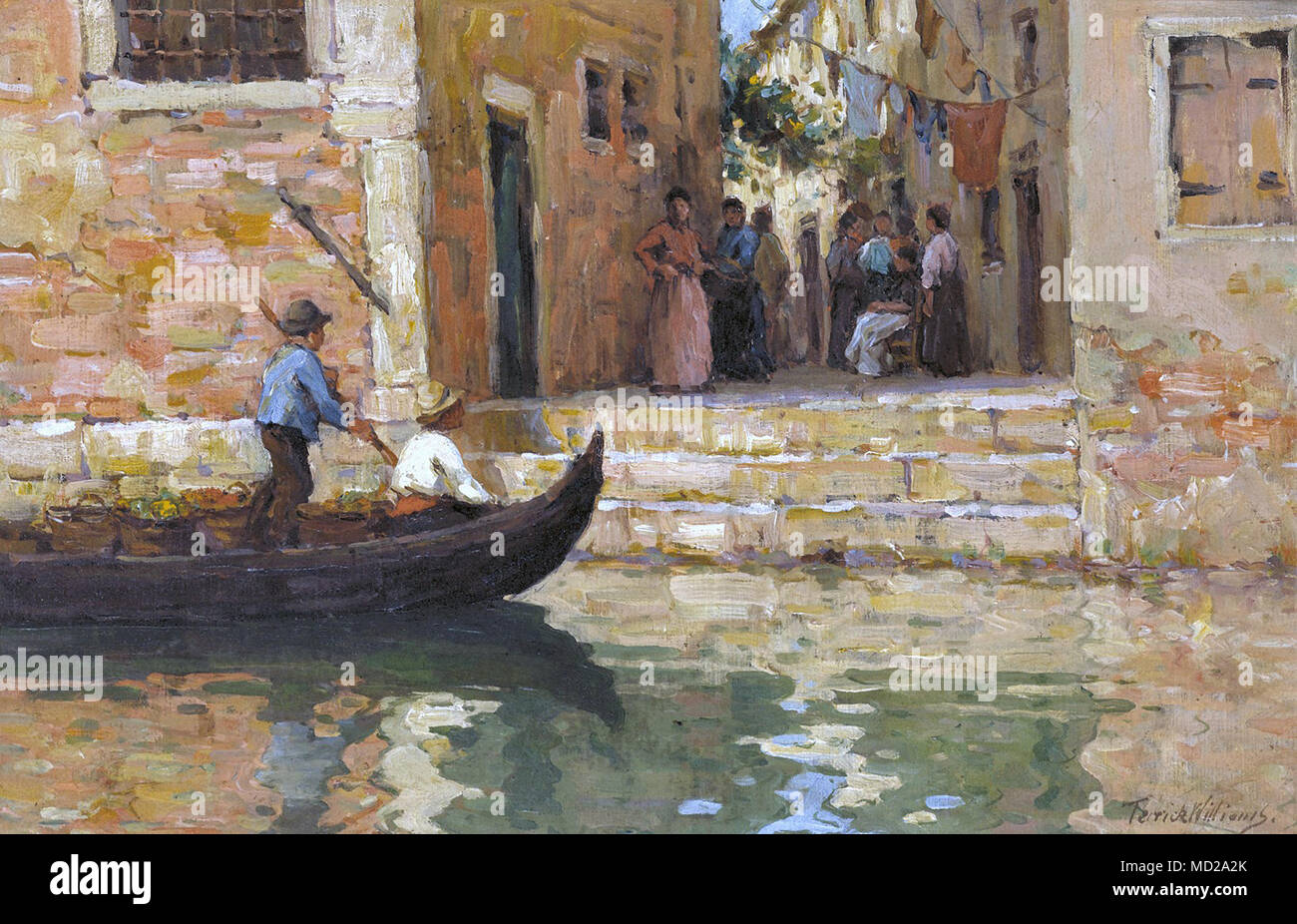 Williams Terrick John - Canal Steps Venice Stock Photo - Alamy