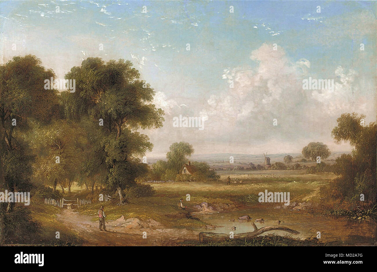 Williams Walter Heath - Figures by a Wooded Pool a Shepherd and His ...