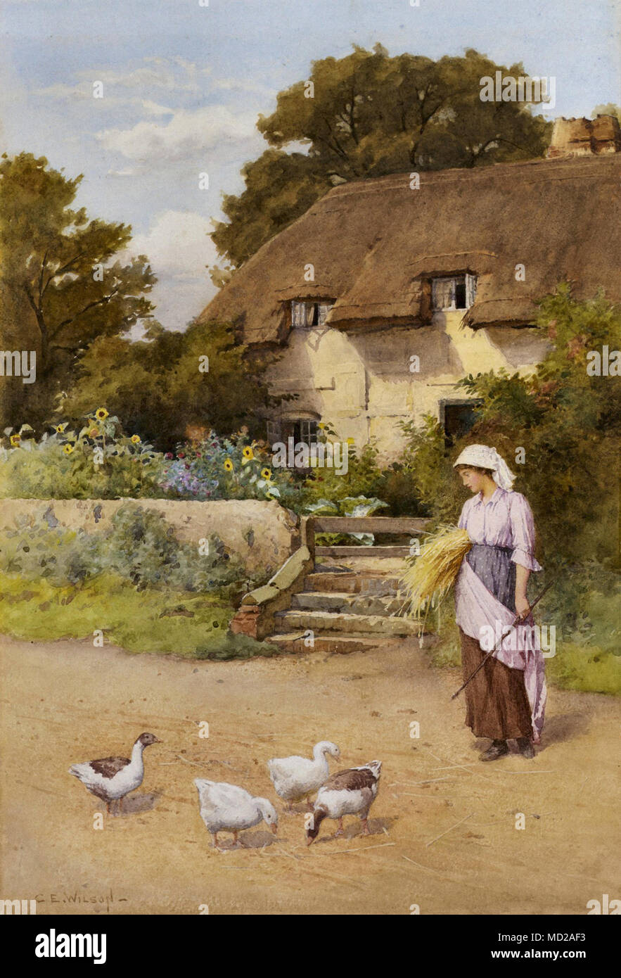 Goose girl painting hi-res stock photography and images - Alamy