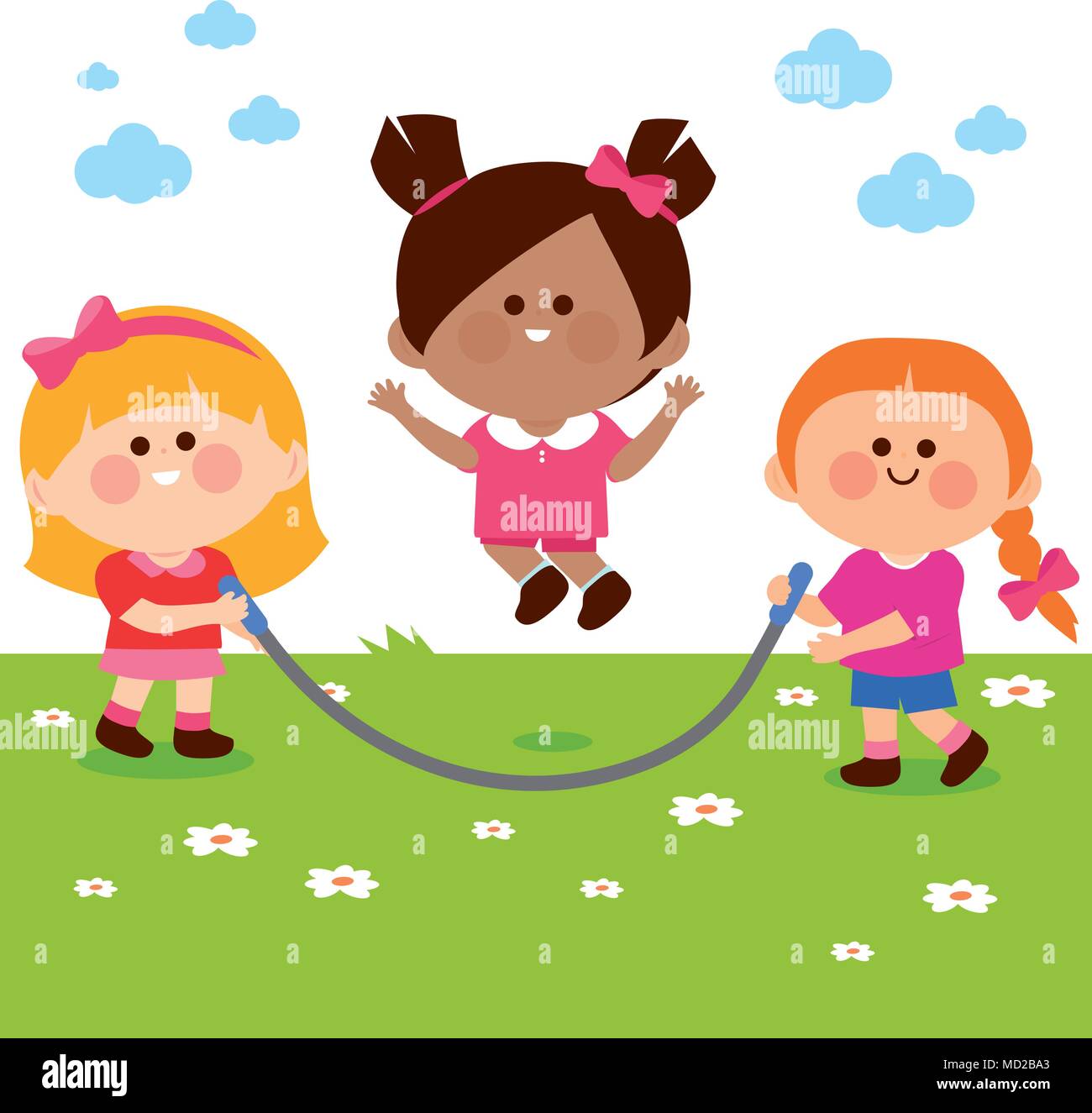 Skipping rope black children hi-res stock photography and images - Alamy