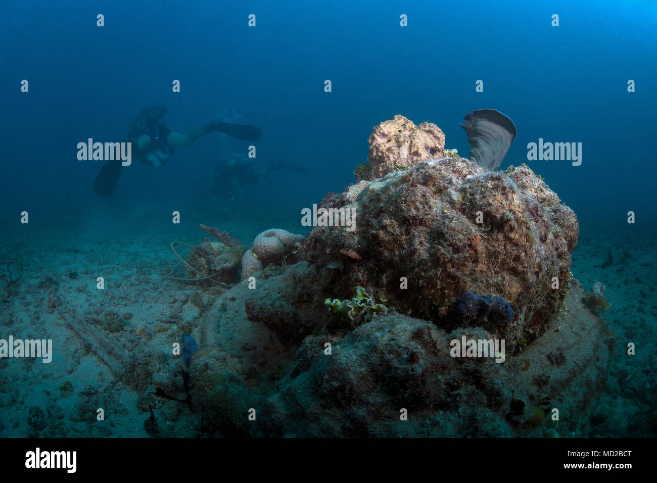Navy Diver 1st Class Jesse Stigibauer, assigned to the Naval Base Guam ...