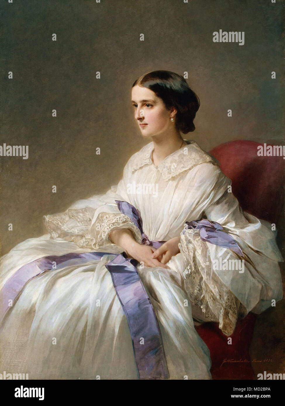 Winterhalter Franz Xavier - Portrait of Countess Olga Shuvalova Stock ...