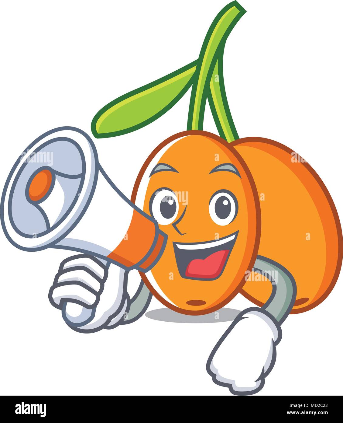 With megaphone buckthorn character cartoon style vector illustration ...