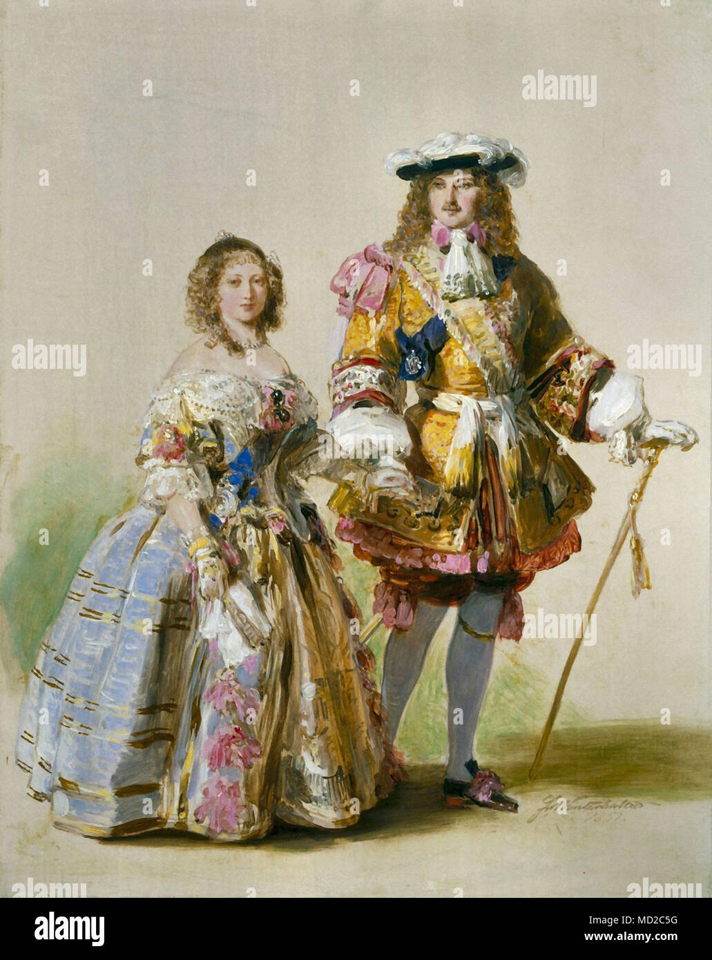 Winterhalter Franz Xavier - Queen Victoria and Prince Albert in ...