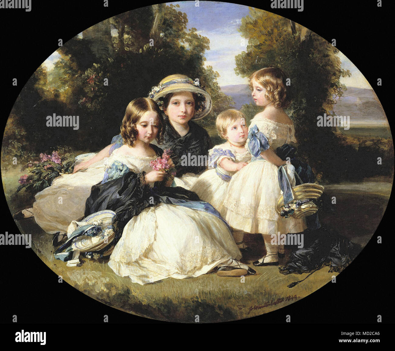 Winterhalter Franz Xavier - Victoria Princess Royal Princess Alice ...