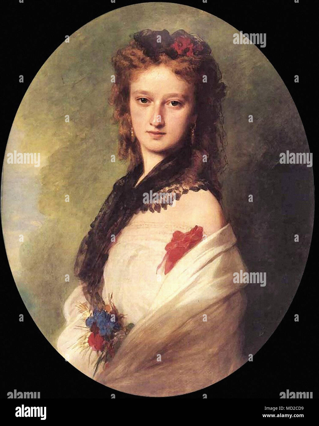 Winterhalter Franz Xavier - Zofia Potocka Countess Zamoyska Stock Photo ...
