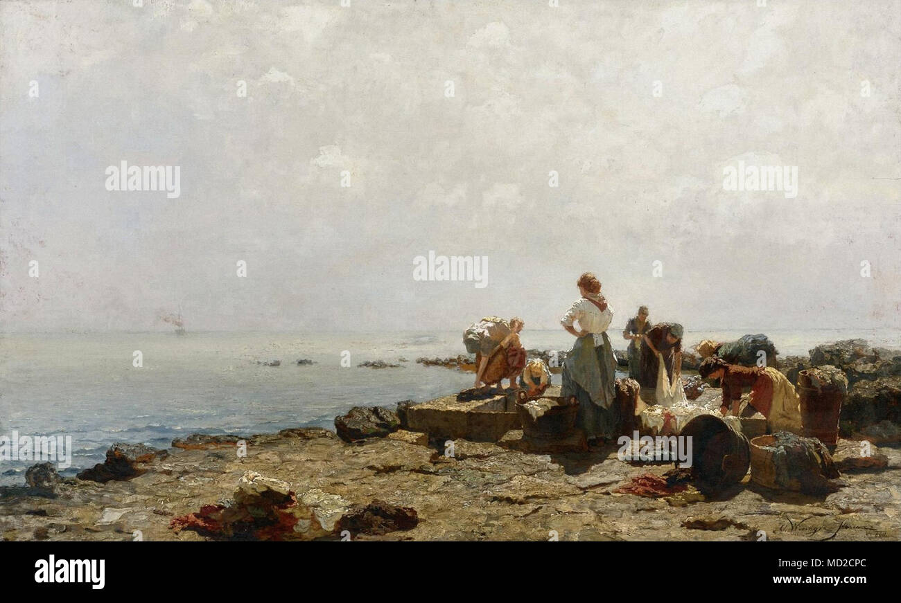 Wisinger-Florian Olga - Morgen Am Strande in Abbazia Stock Photo - Alamy