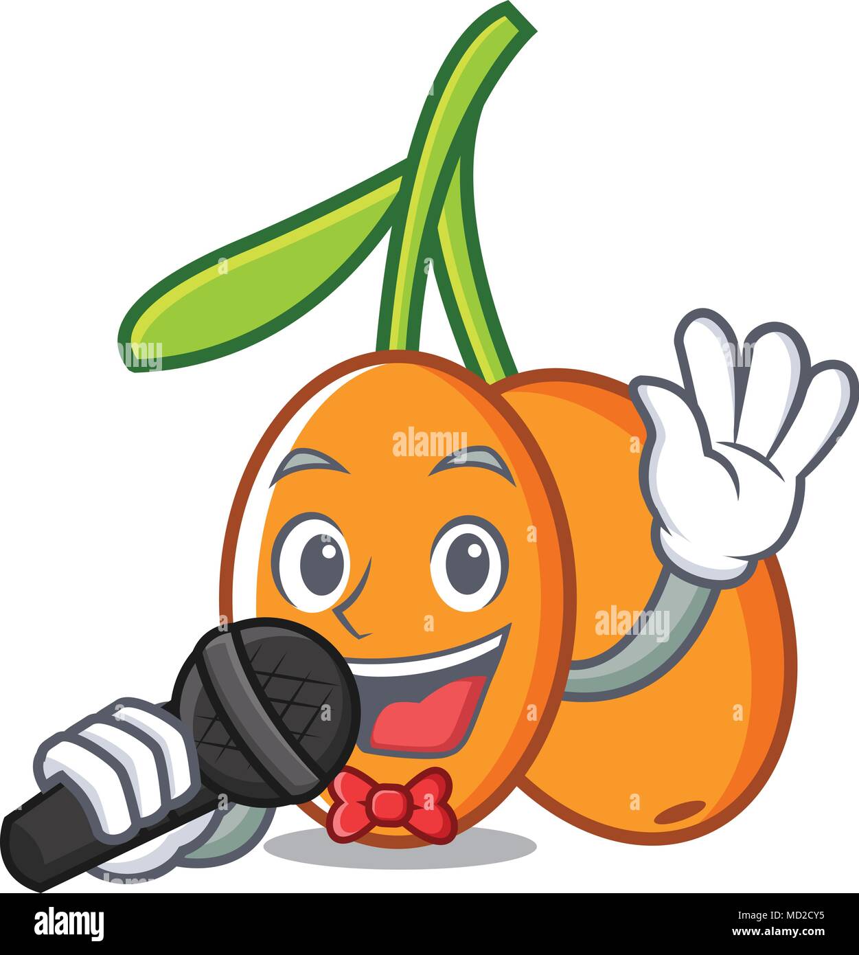 Singing buckthorn mascot cartoon style vector illustration Stock Vector ...