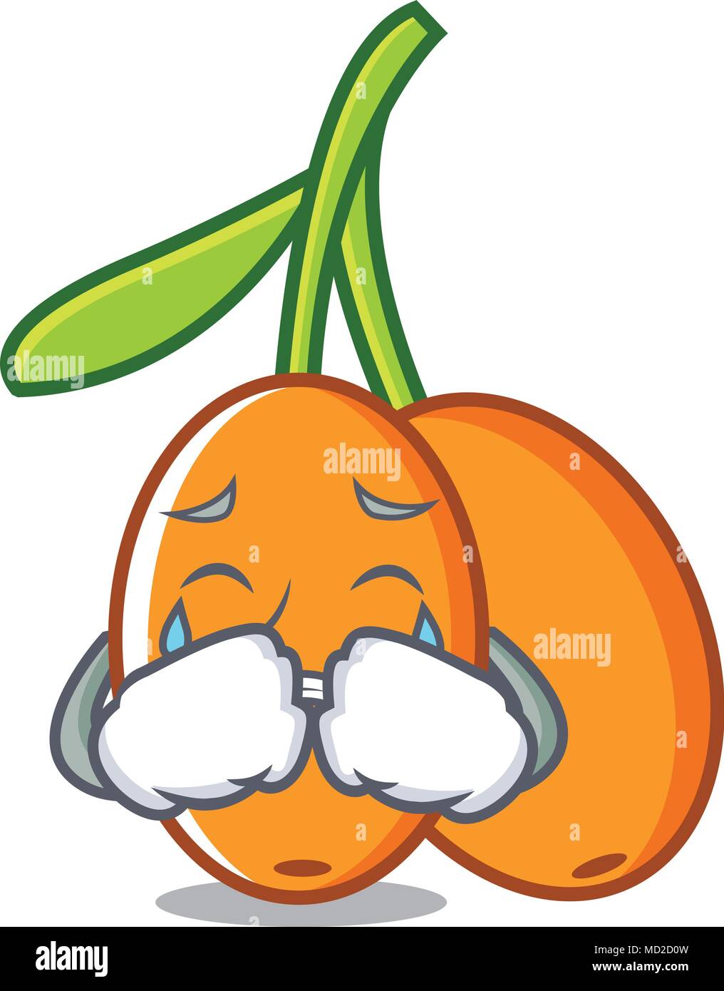 Crying buckthorn mascot cartoon style vector illustration Stock Vector ...