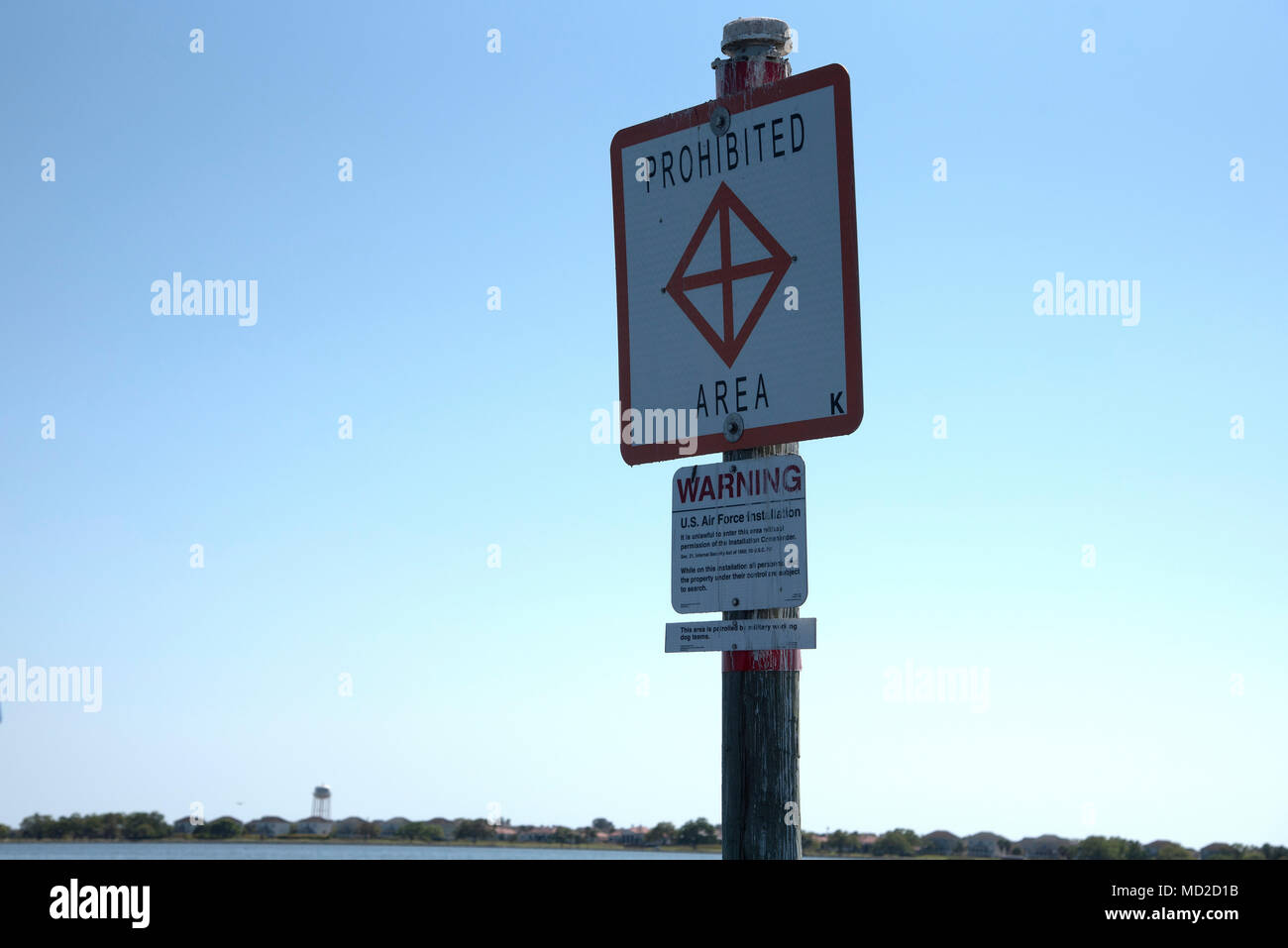 Air force restricted area sign hi-res stock photography and images - Alamy