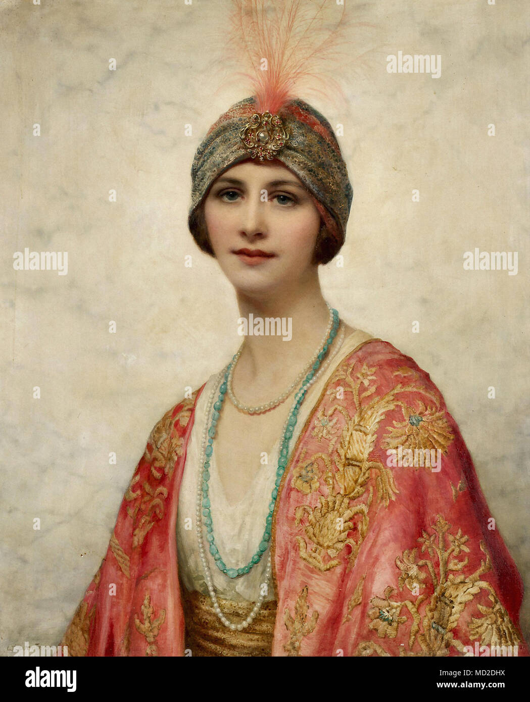 Wontner William Clarke - a Beauty in Eastern Costume Stock Photo - Alamy