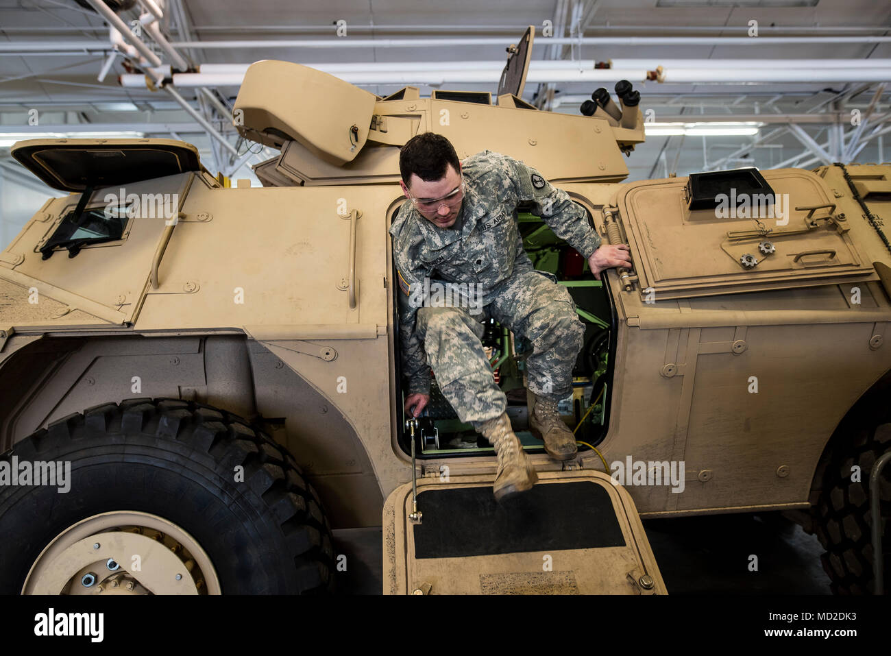 Spc. Wyatt Hanson, a U.S. Army Reserve mechanic with the 342nd Military ...