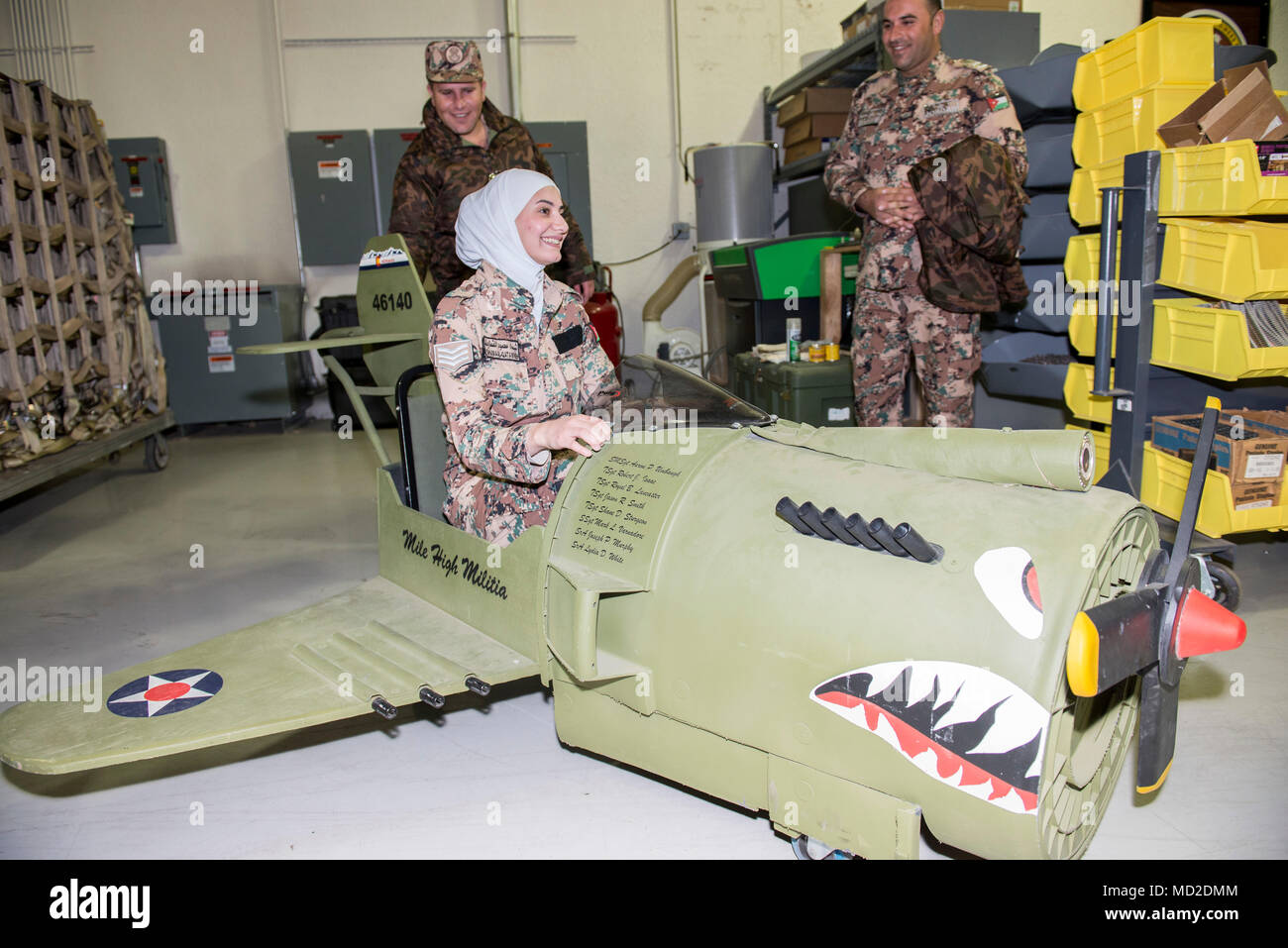 Members of the the Royal Jordanian Air Force have a little bit of fun ...