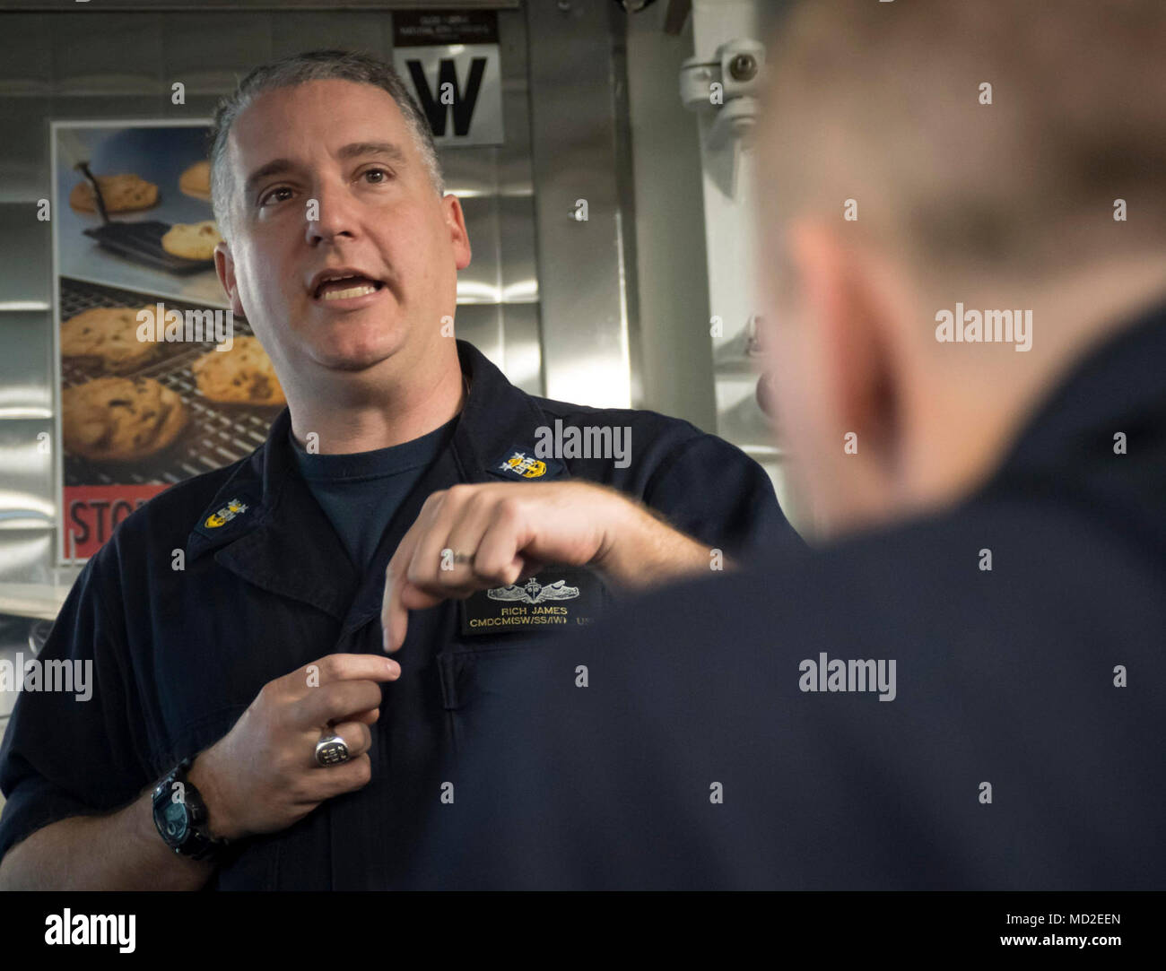 ATLANTIC OCEAN (March 23, 2018) Command Master Chief Richard James ...