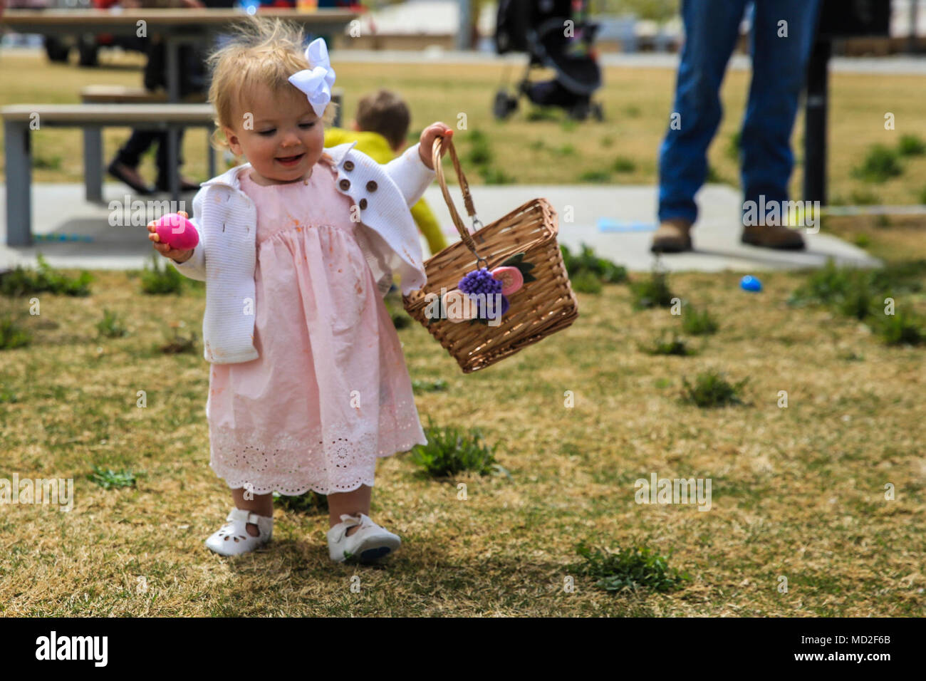 Piper Wetherill, daughter of Capt. Sean Wetherill, logistics officer ...