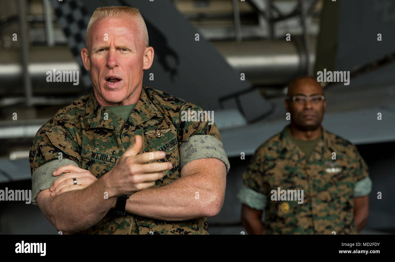 Brig. Gen. Thomas D. Weidley, commanding general of 1st Marine Aircraft ...