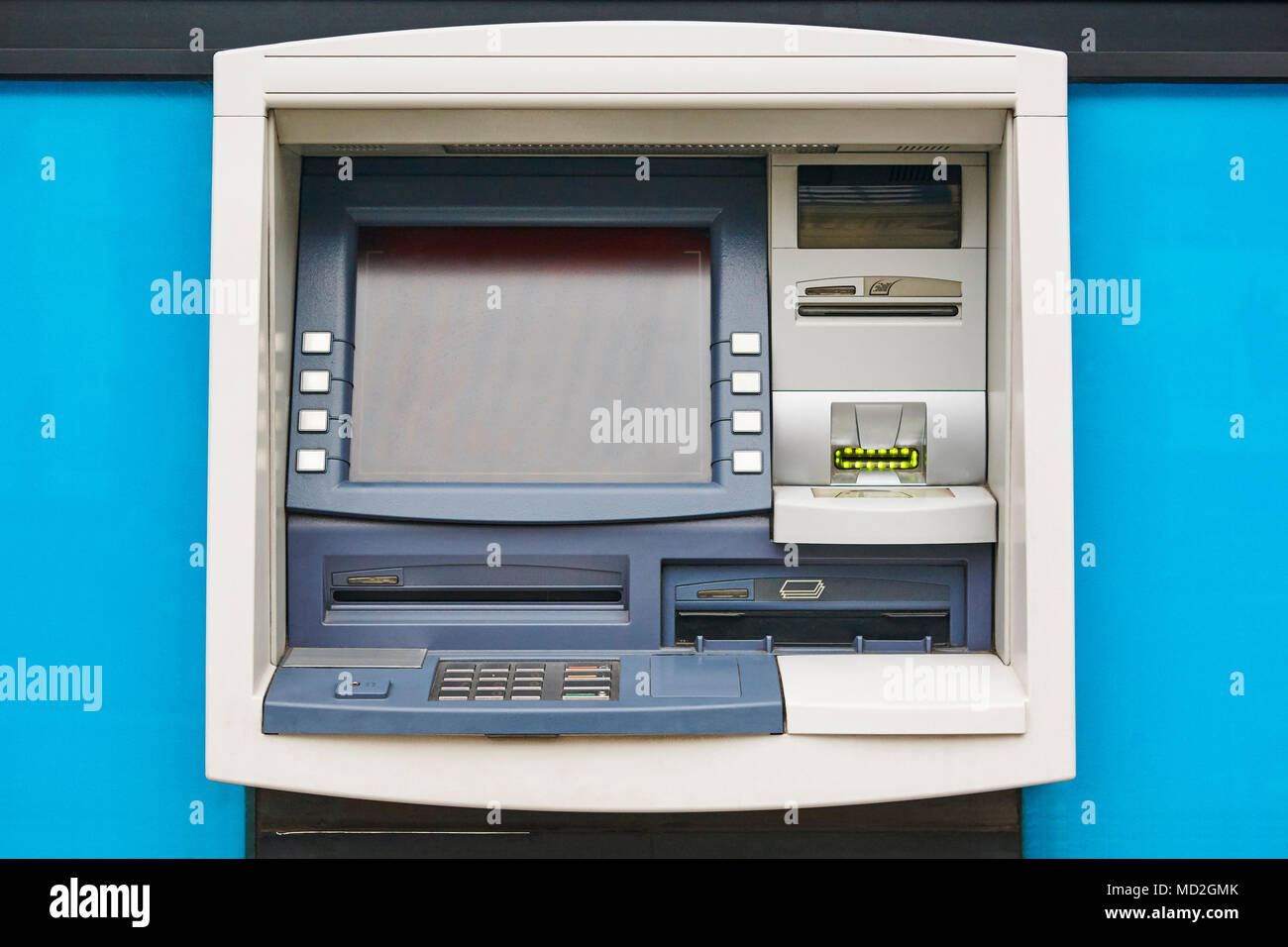 ATM machine detail. Cashpoint. Financial and banking operation ...