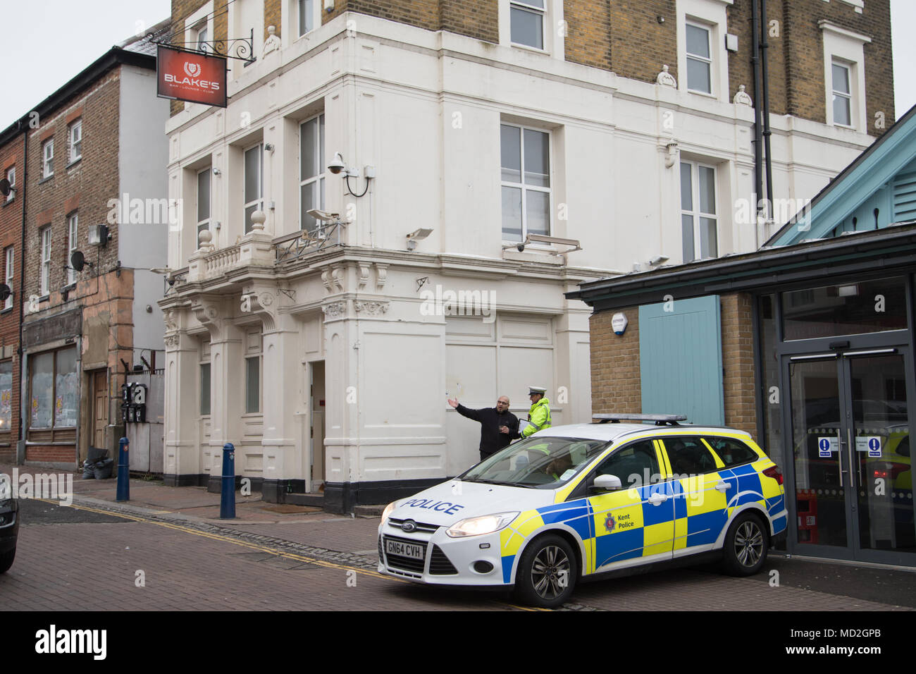 A car was driven into the entrance of Blakes Nightclub in Queen Street ...