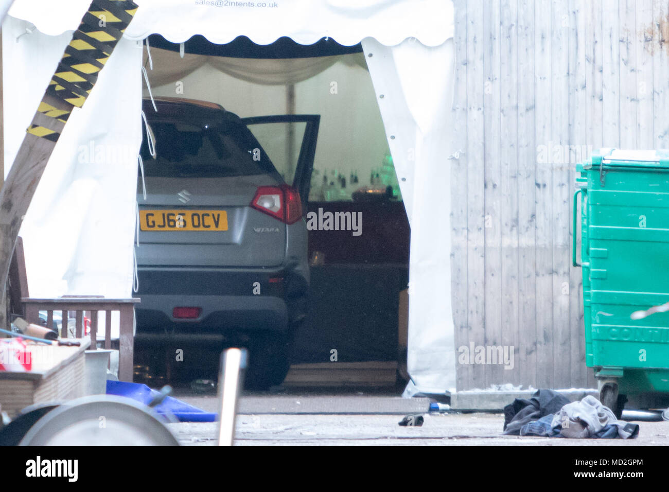 A car was driven into the entrance of Blakes Nightclub in Queen Street ...