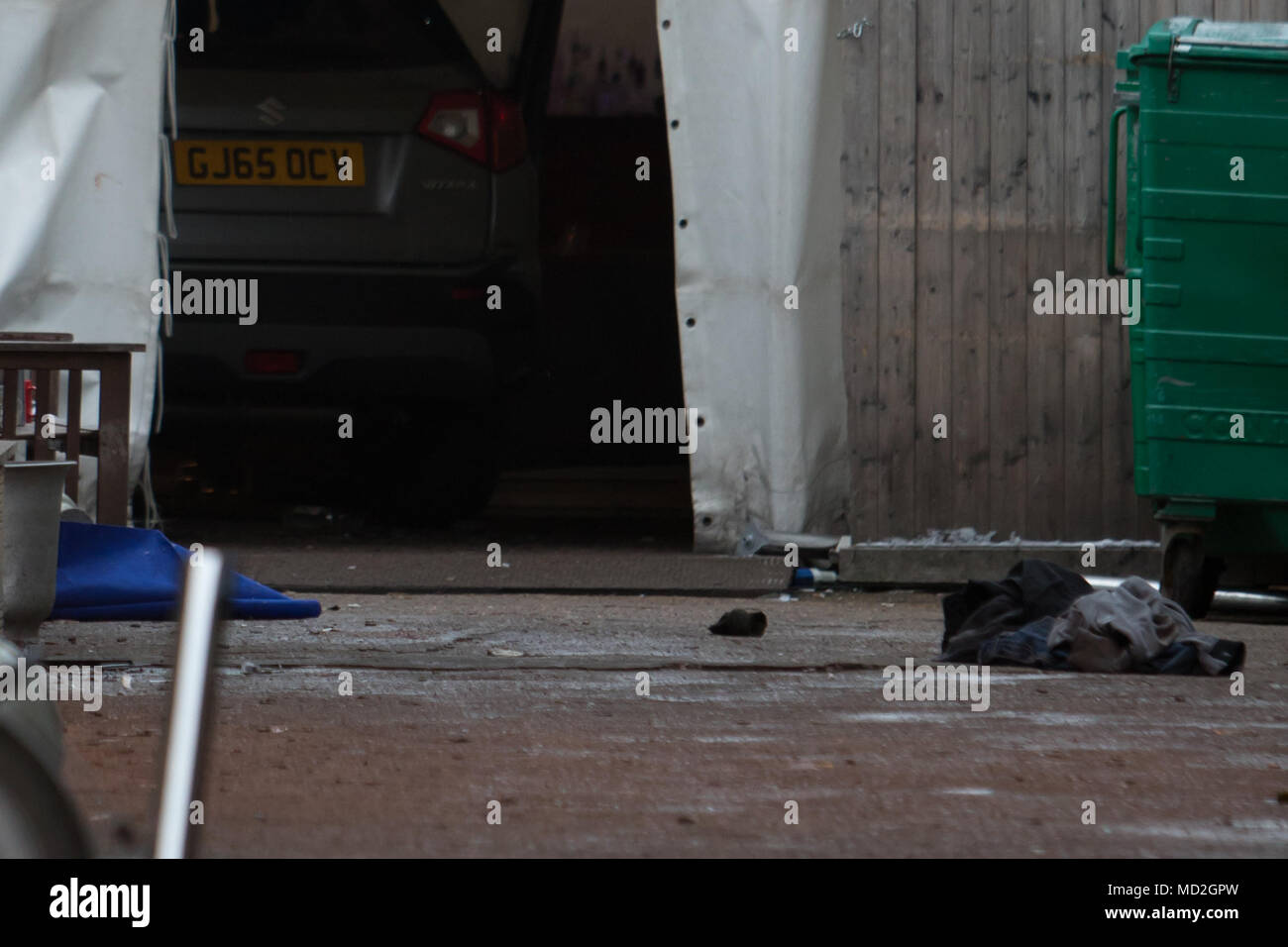 A car was driven into the entrance of Blakes Nightclub in Queen Street ...