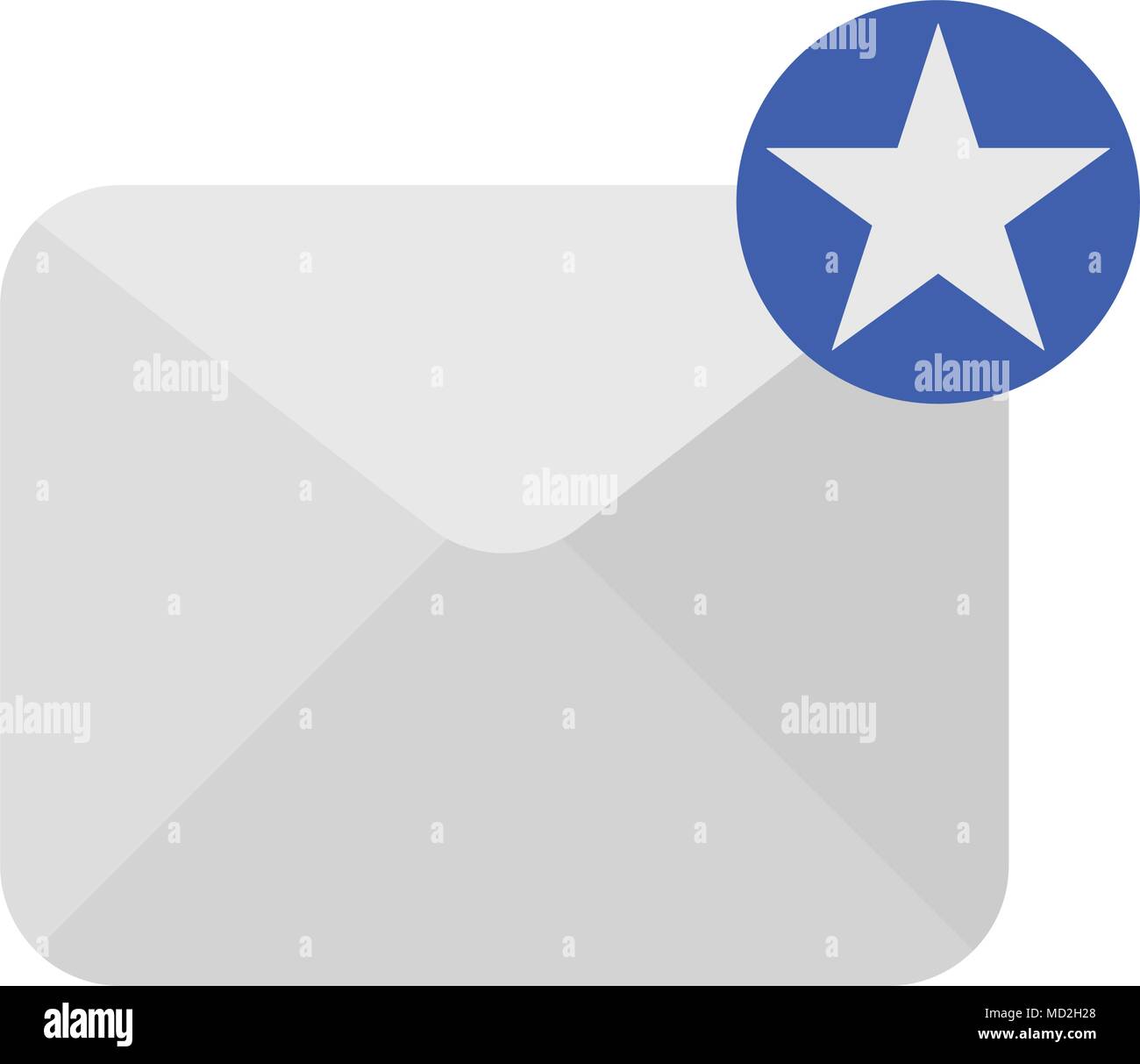 Envelope icon with star sign. vector illustration. flat style Stock ...