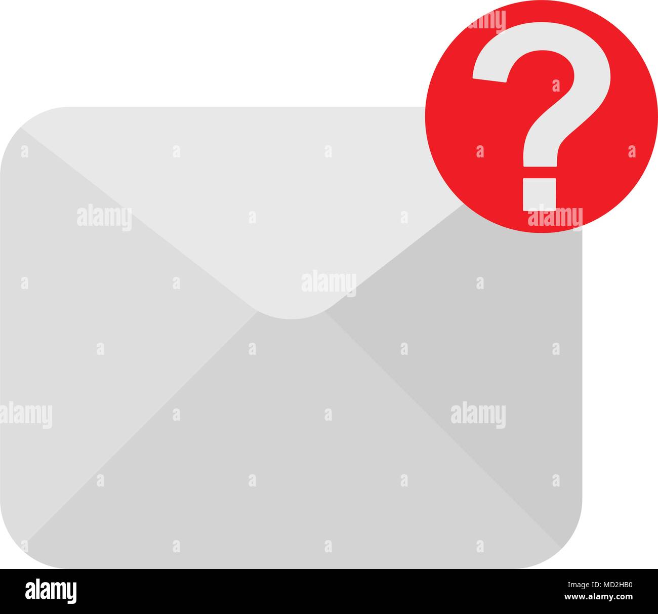 Unknown message icon. vector illustration. flat style Stock Vector ...