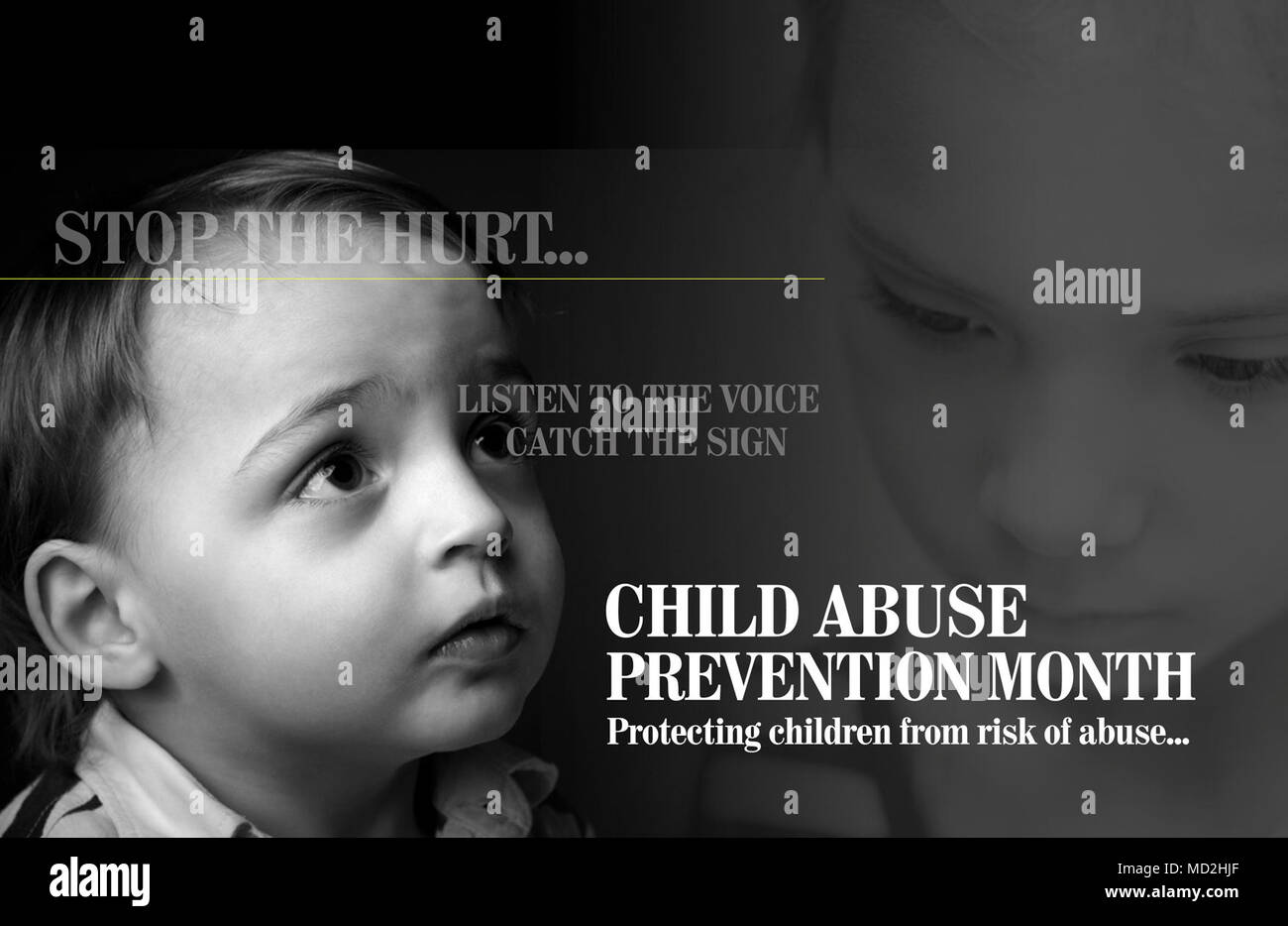 Graphic for Child Abuse Prevention Month Stock Photo - Alamy